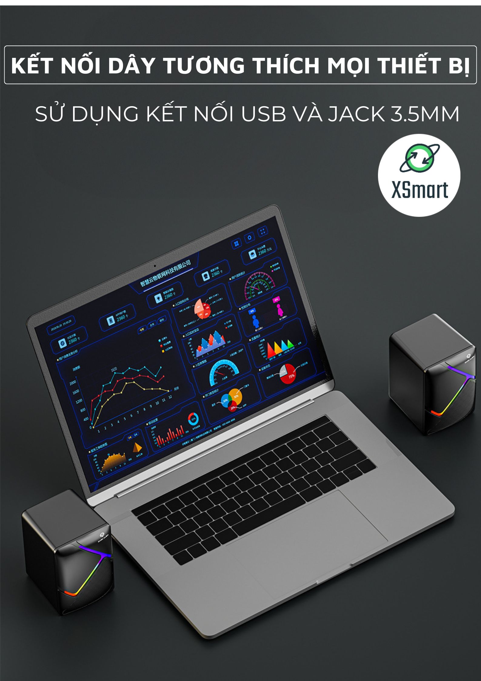 Loa Máy Tính Mini Bass Dark Alien S511 Led RGB 2 Loa Kép Âm Thanh Vòm ...
