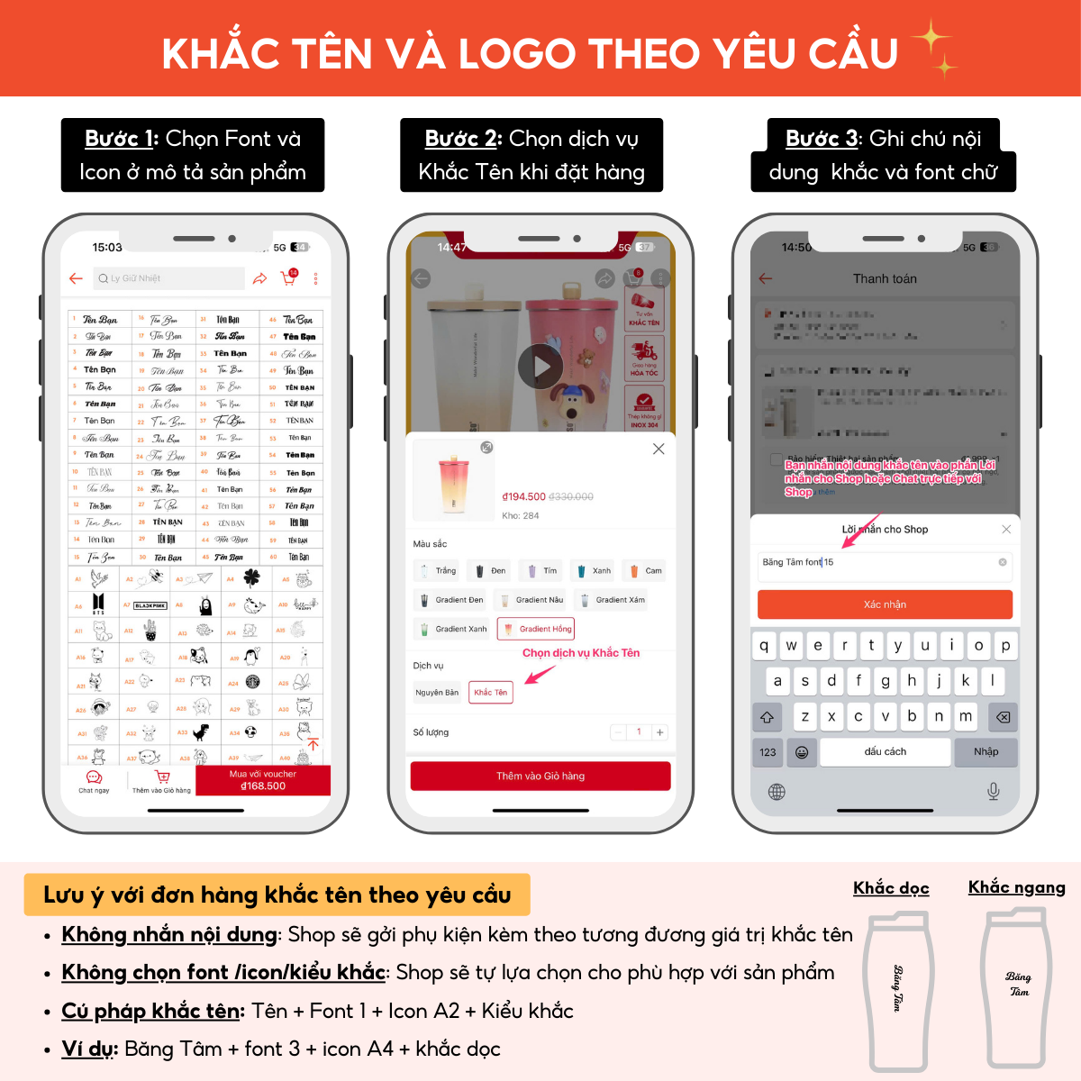 Bình giữ nhiệt khắc tên HELLO BOTTLY dung tích 520ml, inox 304, giữ ...