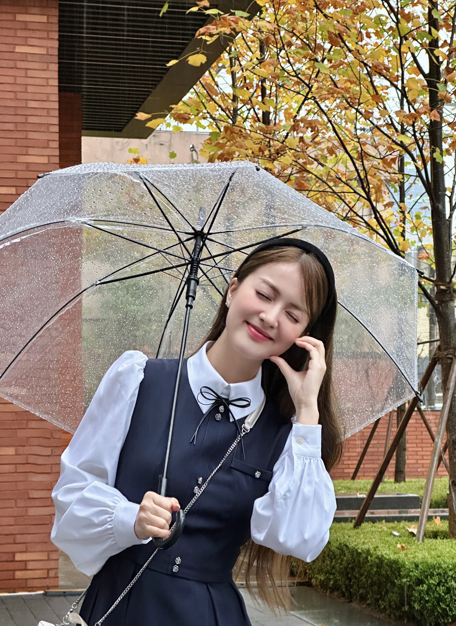 Váy dáng A phối cổ đức kèm nơ THƯƠNG HIỆU CALIE HOUSE VA434 | Shopee ...