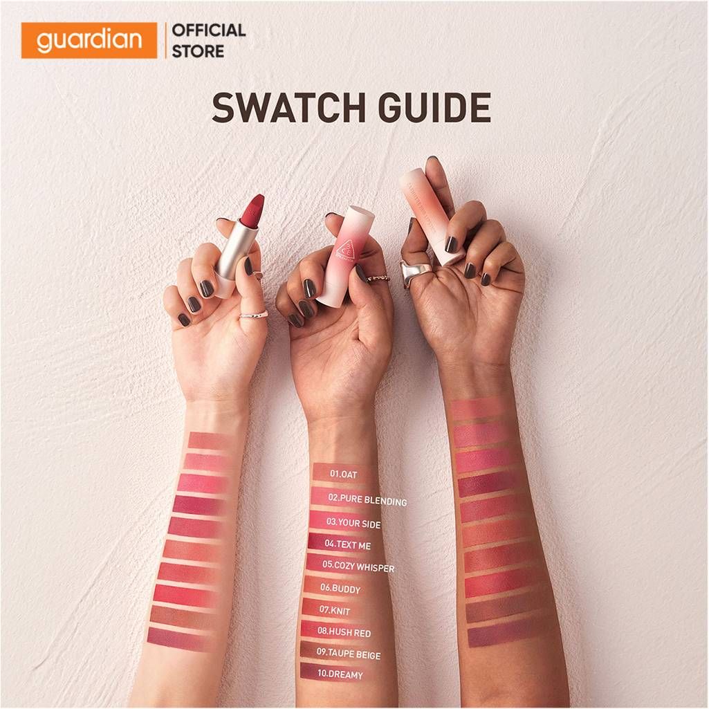 Son Thỏi Mềm Môi 3CE Cashmere Hug Lipstick 3.5gr | Shopee Việt Nam