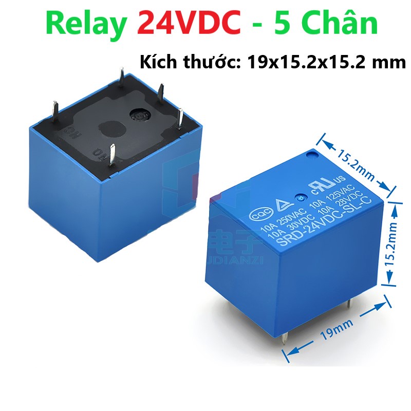 Relay 5 Chân 5V 12V 24V 10A, Rơ Le 5 Chân 10A, Role 5 chân | Shopee ...