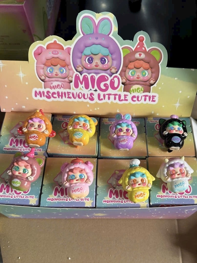 MIGO charm hộp mù hạt đậu FULL SET 8 hộp Blindbox Happy Ghost đồ chơi ...
