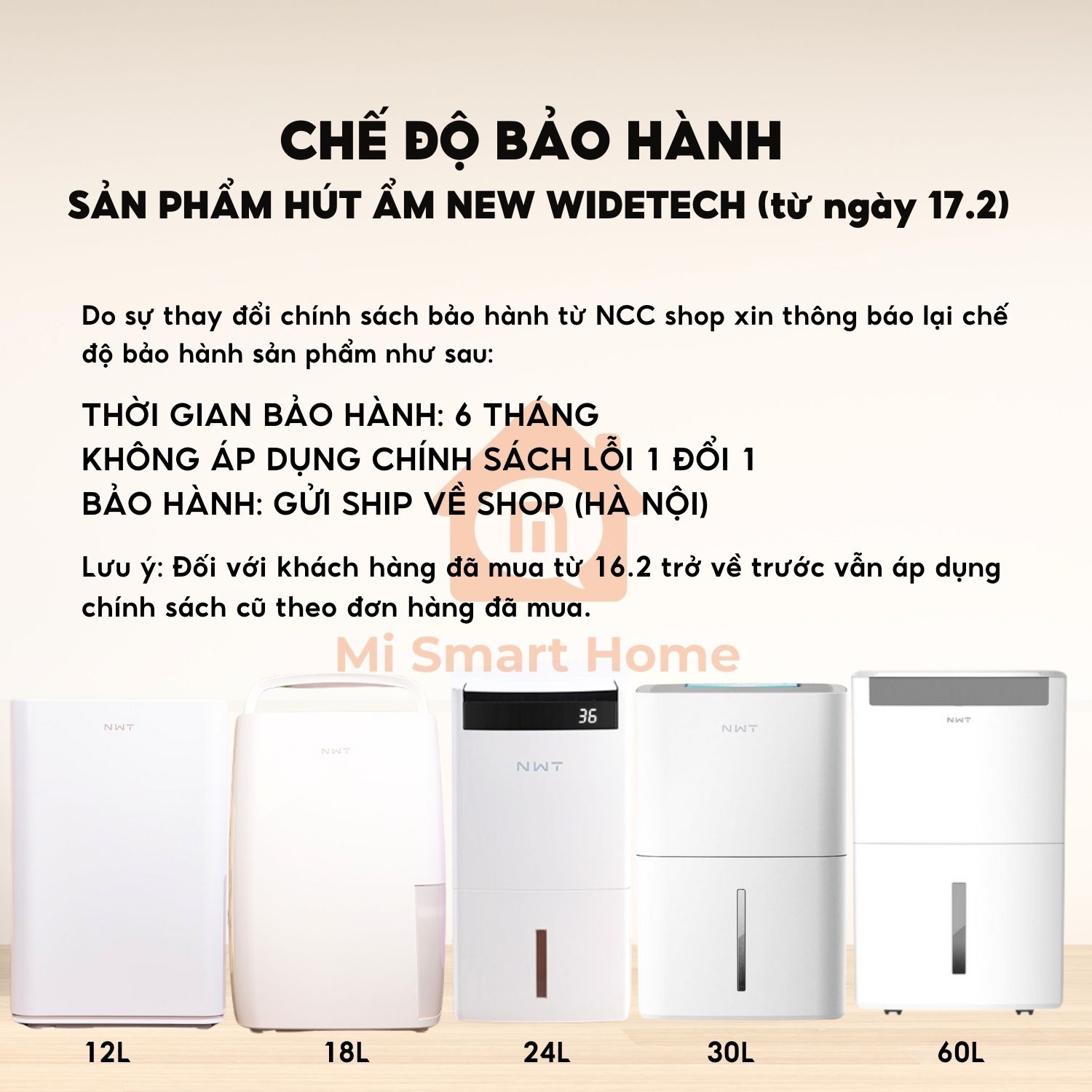 Máy hút ẩm không khí thông minh New Widetech 10L/12L/18L/24L/30L/60L Công suất cao, Bảo hành 6 ...