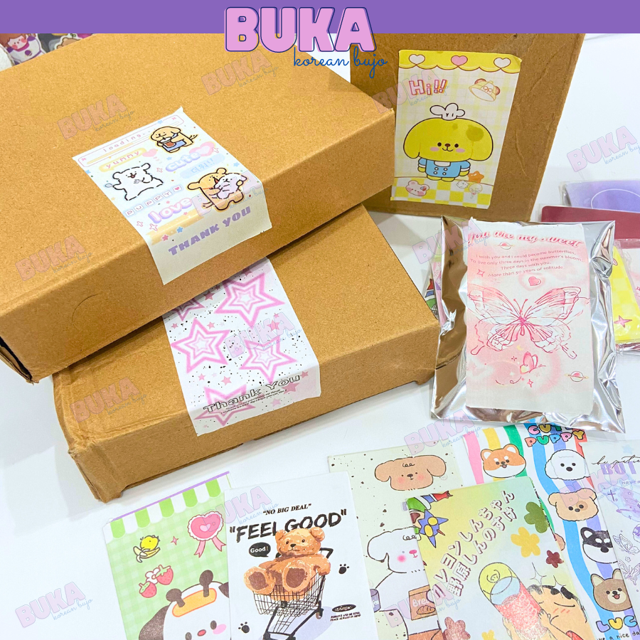 Sticker niêm phong Buka set 30 50 100 tấm phong cách y2k đồ gói card ...