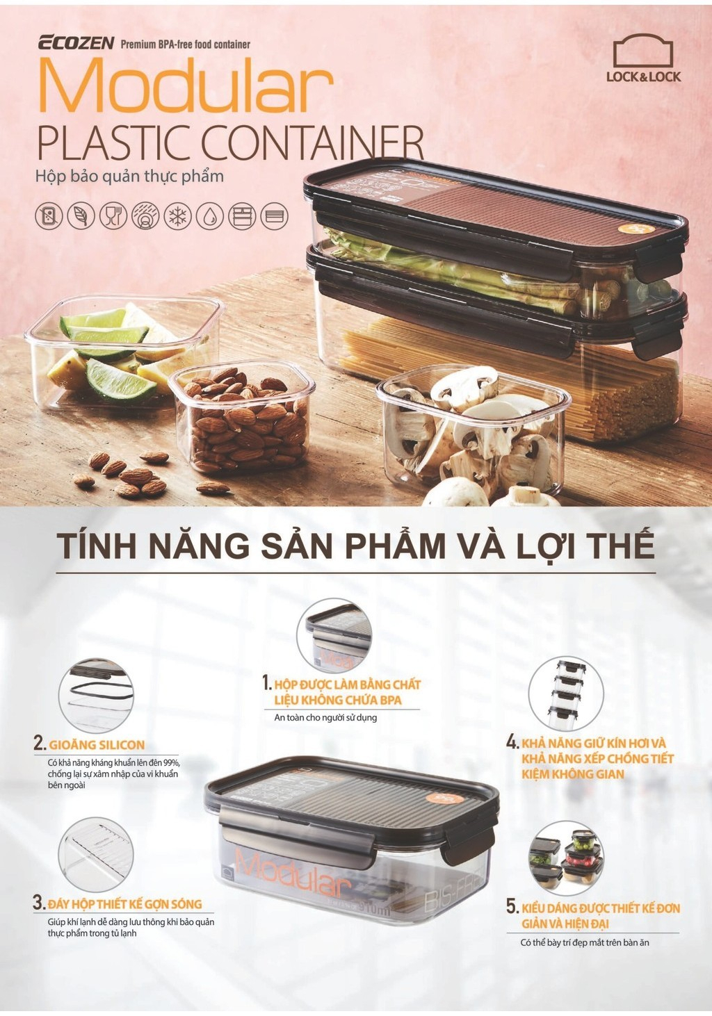 Hộp Bảo Quản Thực Phẩm LocknLock Bisfree Modular Container Nhiều Size ...
