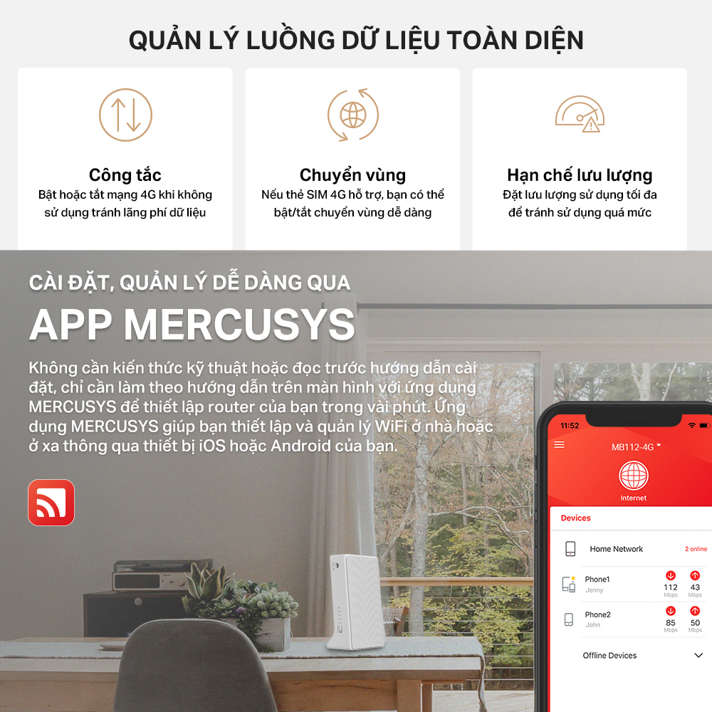 Bộ Phát Wifi 4G LTE Không Dây Mercusys MB112-4G Chuẩn N Tốc Độ 300 Mbps | Shopee Việt Nam