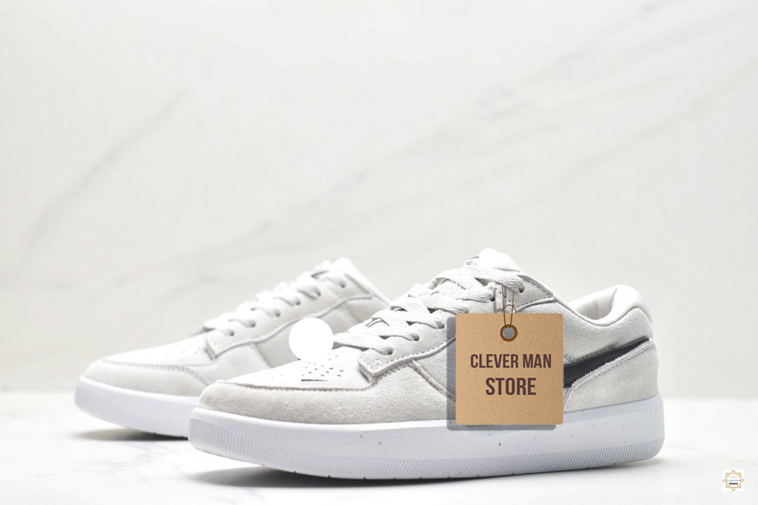 Giày Thể Thao SB 58 'Photon Dust' Màu Trắng Logo Đen Da Lộn Cổ Thấp ...