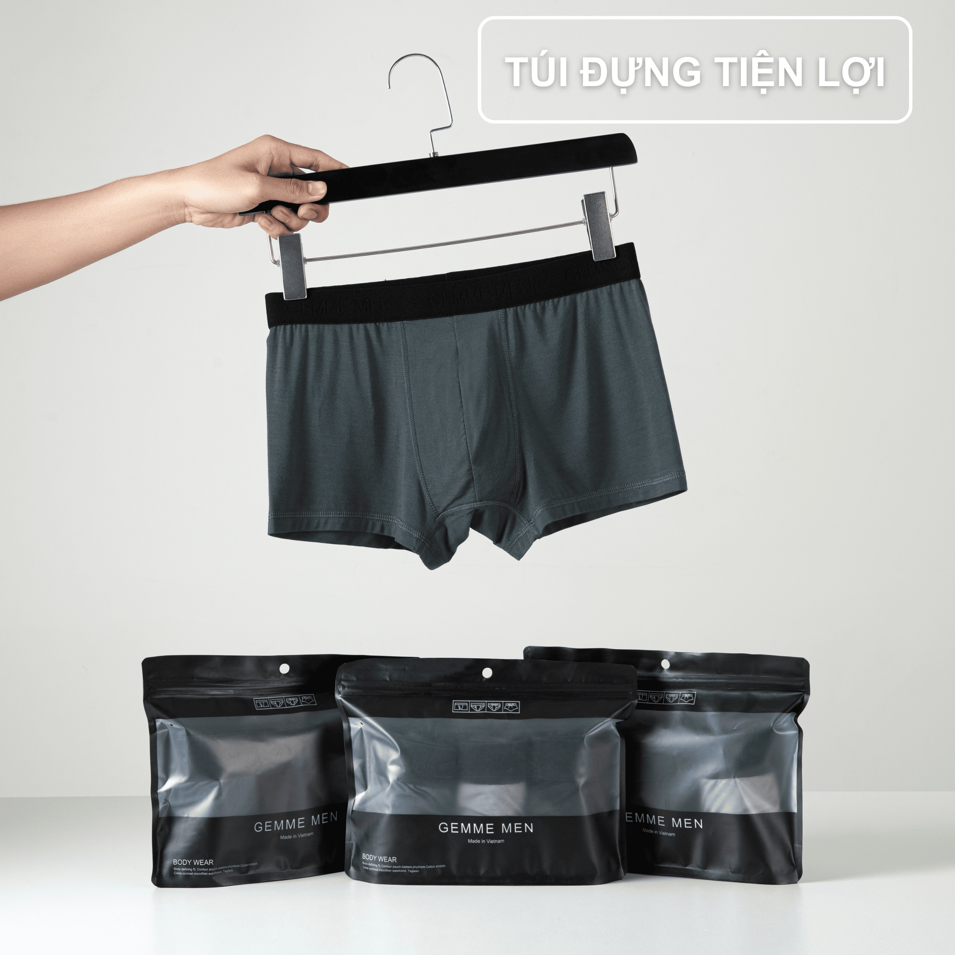 Combo 3 Quần Sịp Nam Boxer Big Size GEMME MEN - Sợi Tre Kháng Khuẩn ...