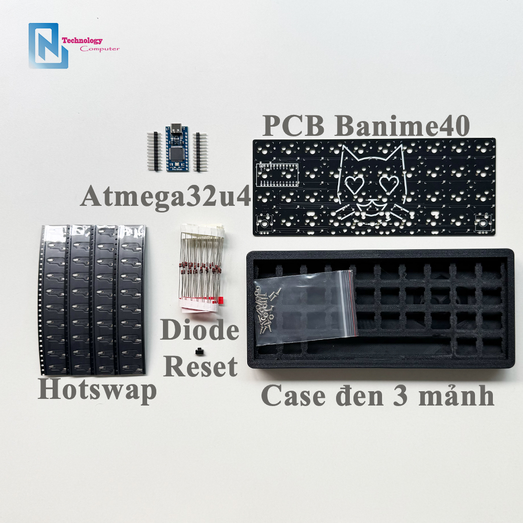 Bàn Phím Tự Làm DIY Banime 40 Kết Nối Type C Dùng Mô Đun Atmega32u4 ...