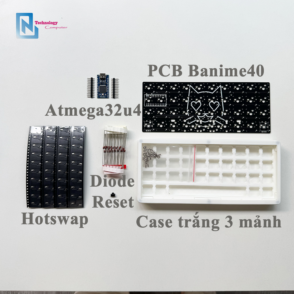 Bàn Phím Tự Làm DIY Banime 40 Kết Nối Type C Dùng Mô Đun Atmega32u4 ...