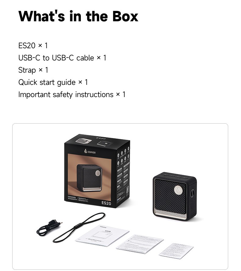 Loa Bluetooth Mini EDIFIER ES20 | Công Suất 6W | Thời Lượng Đến 12H ...