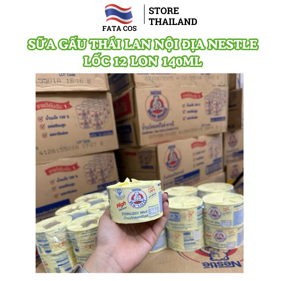 Sữa gấu thái lan, Sữa gấu Nestle thái lan 140ml lốc 12 hũ Fata cos | Shopee Việt Nam