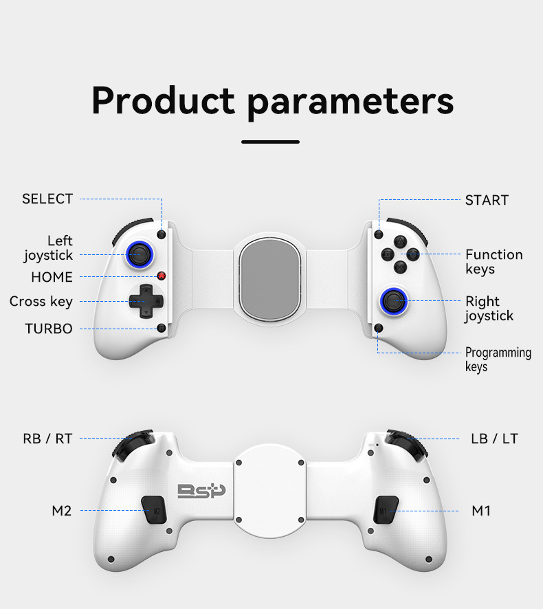 Tay cầm chơi game BSP D11,D11s, sò lạnh, Hỗ trợ Android,IOS, Windown ...