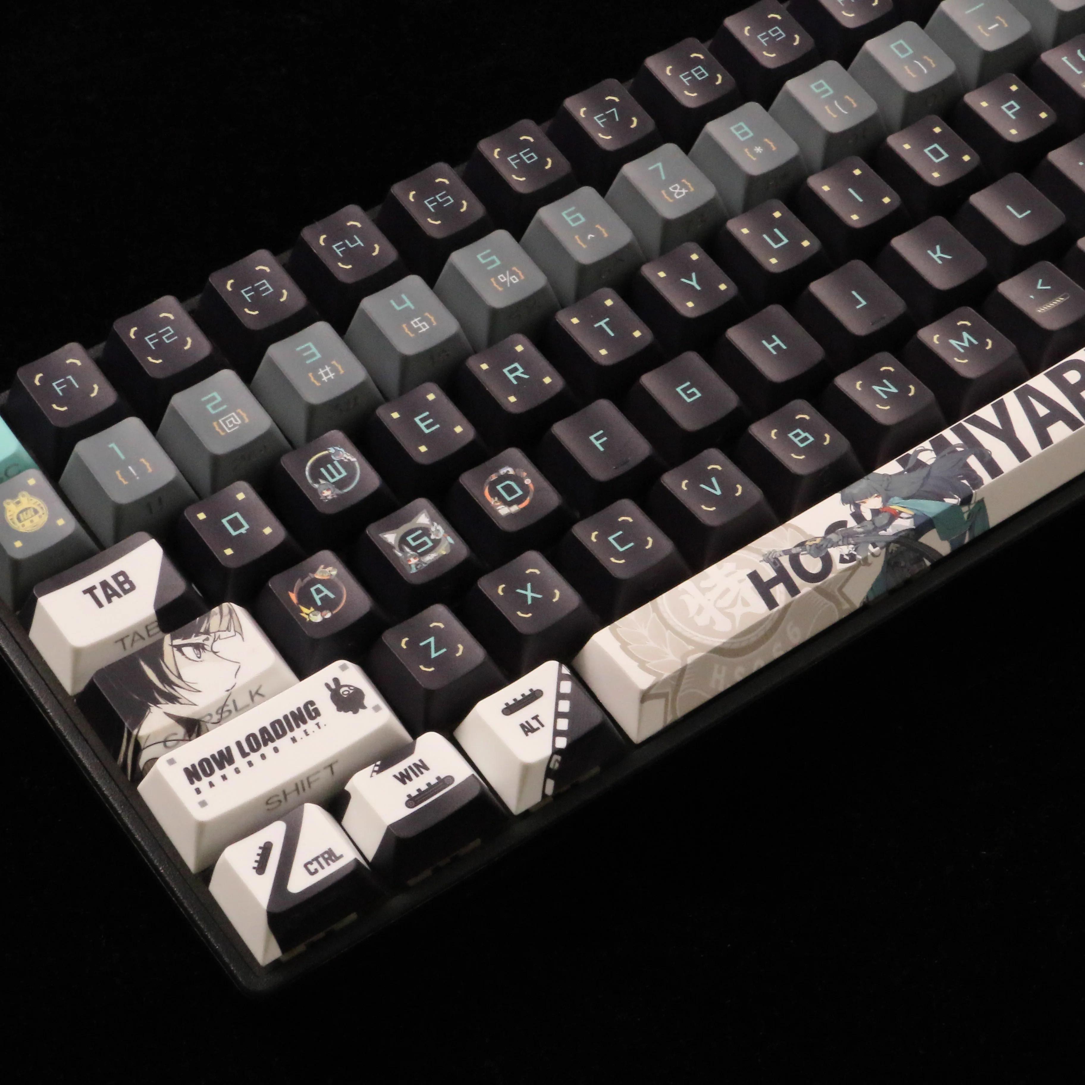 Keycap Zenless Zone Zero Miyabi thick PBT xuyên led in dyesub 5 mặt 133 ...