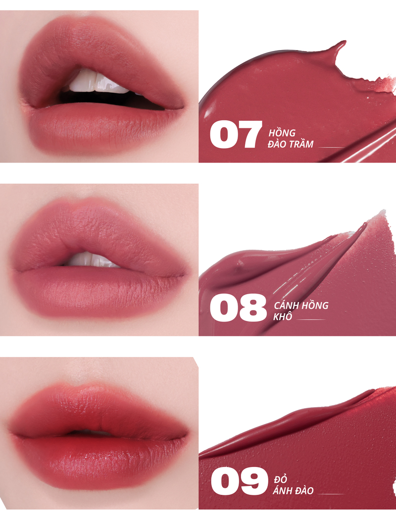 [NEW][SON PHAO] Son Kem Lì Bền Màu, Lâu Trôi Merzy Puffer Velvet Tint 3 ...