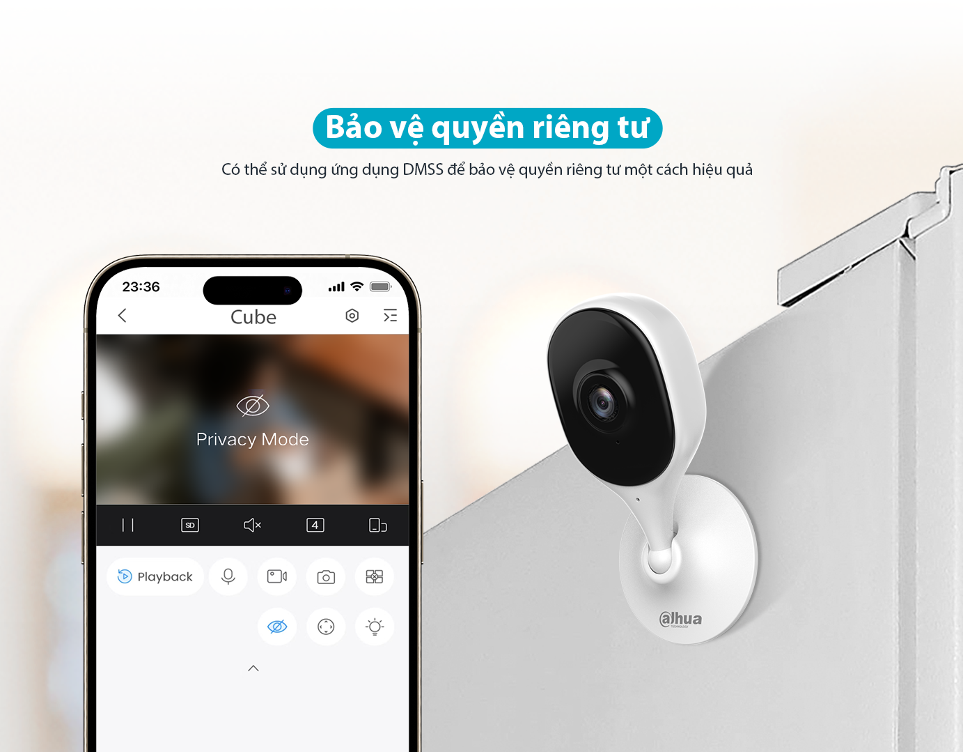 Camera Wifi Dahua Cube A1 3MP/5MP Đàm thoại 2 chiều , Đế nam châm tự ...