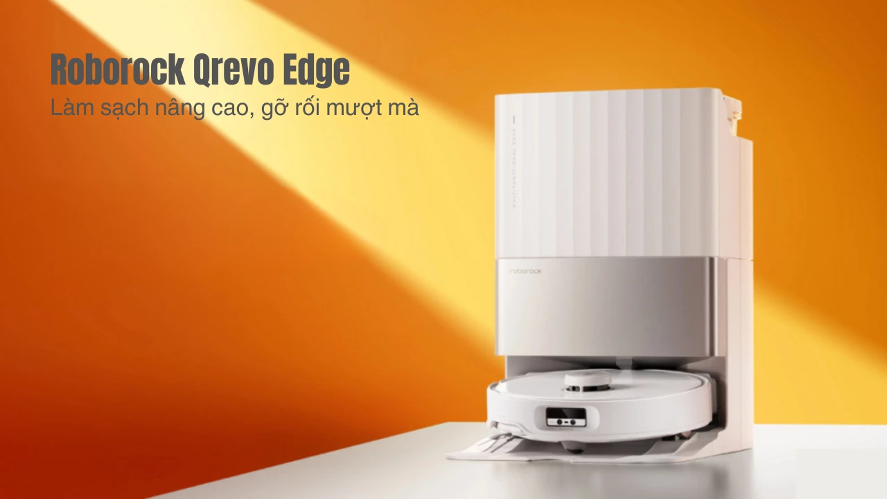 Robot Hút Bụi Lau Nhà Roborock Qrevo Edge 5V1 -2025 | Lực hút 18500 Pa ...