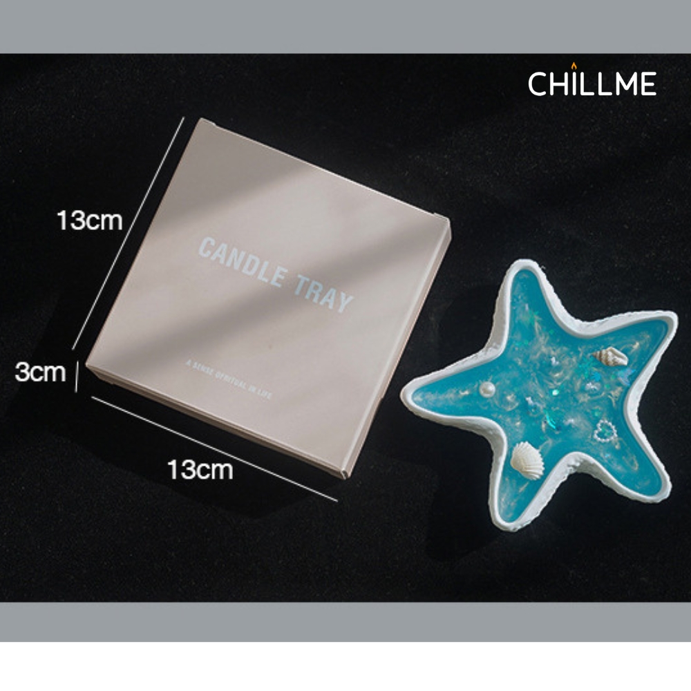 Nến thơm ngôi sao biển Chillme đại dương quà tặng decor lấp lánh thư ...