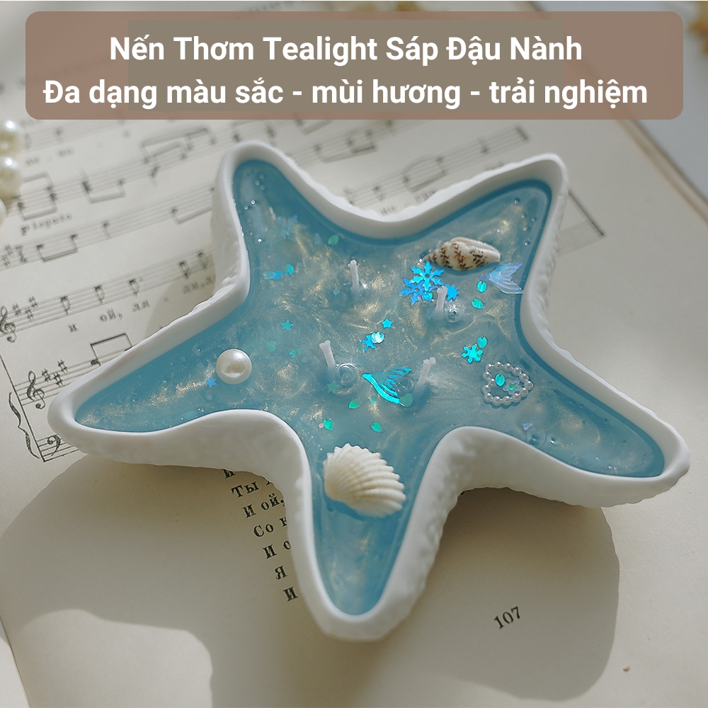 Nến thơm ngôi sao biển Chillme đại dương quà tặng decor lấp lánh thư ...
