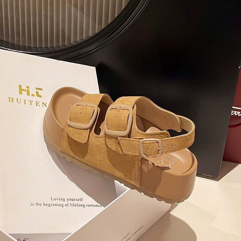 [HÀNG QC-FULL BOX] Dép sandal nữ quai ngang 2 khoá cài DOMA | Shopee ...
