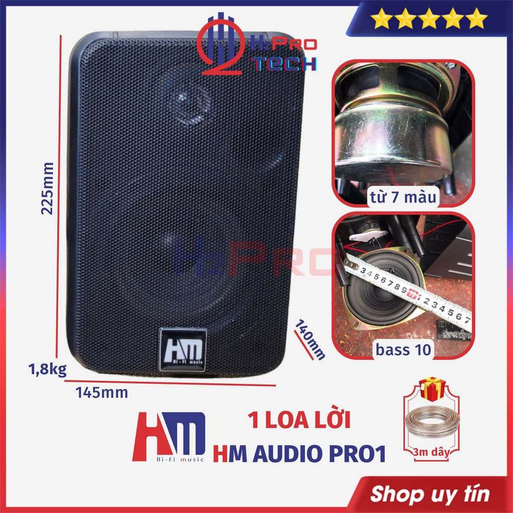Loa Lời HM Audio Pro1 80W ( Giá 1 Cái, Tặng 3m Dây ) Nghe Nhạc Hay, Loa ...