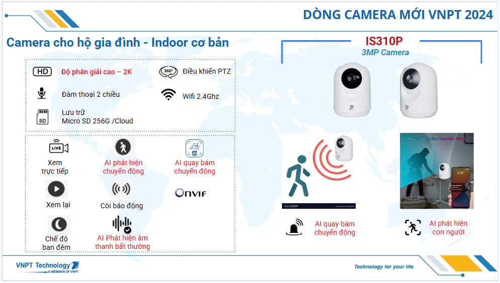 Camera thông minh chính hãng VNPT - VNPT SMART CAMERA IS310P, quan sát ...