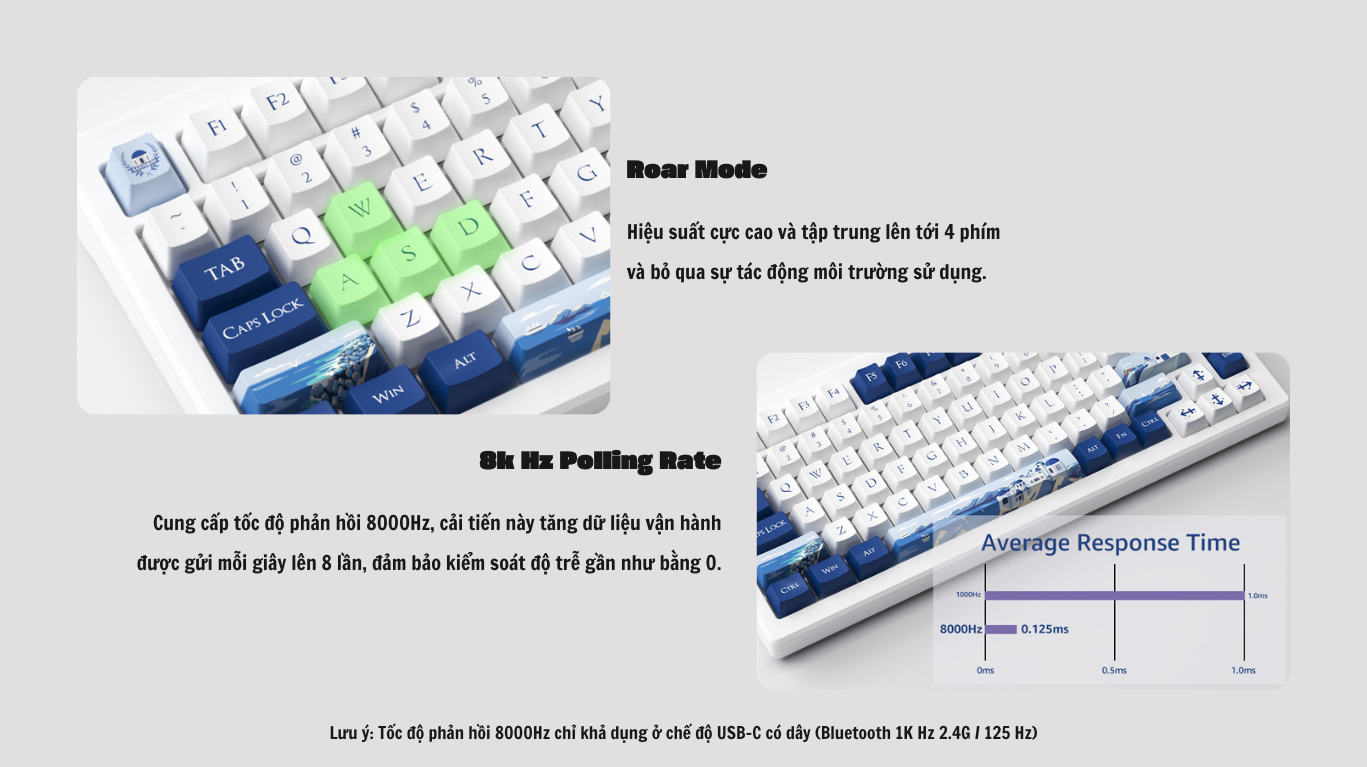 Bàn phím AKKO MOD007B-HE PC Santorini (Rapid Trigger / 8K Polling Rate ...