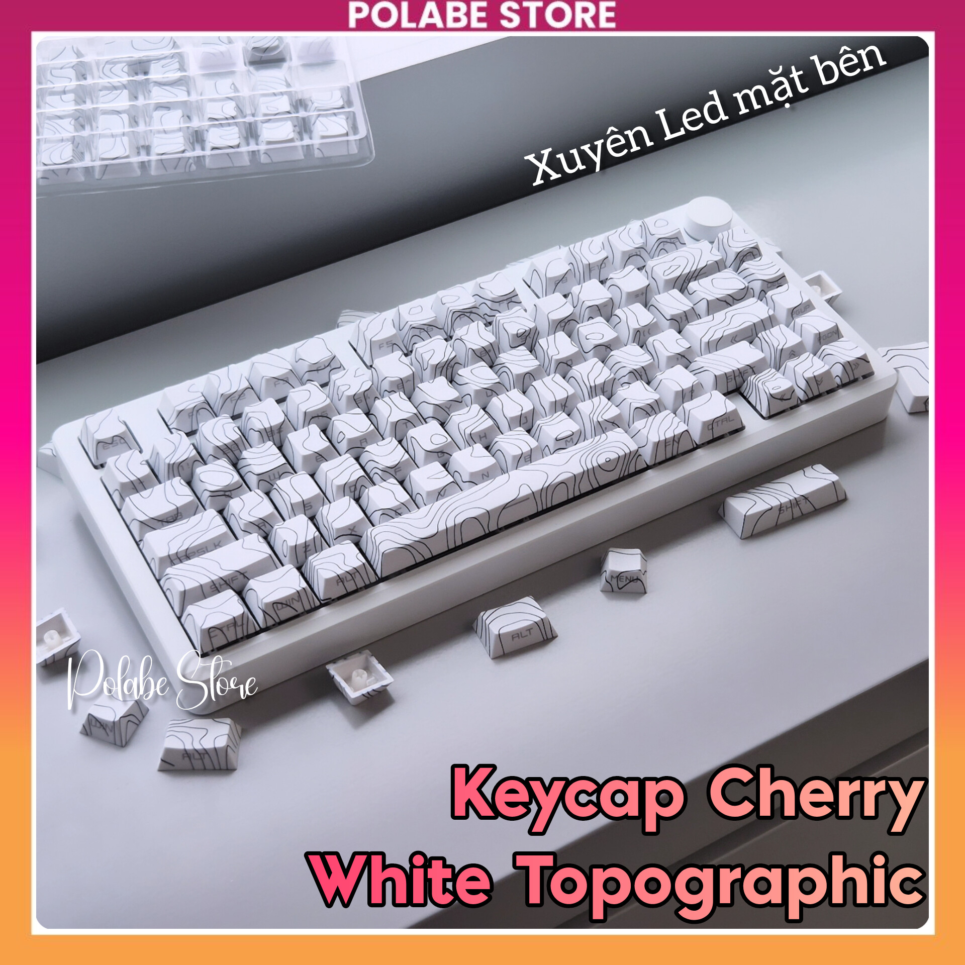 Keycap Ninja Xuyên Led Cherry Profile Bàn Phím Cơ Polabe Store Keycap ...