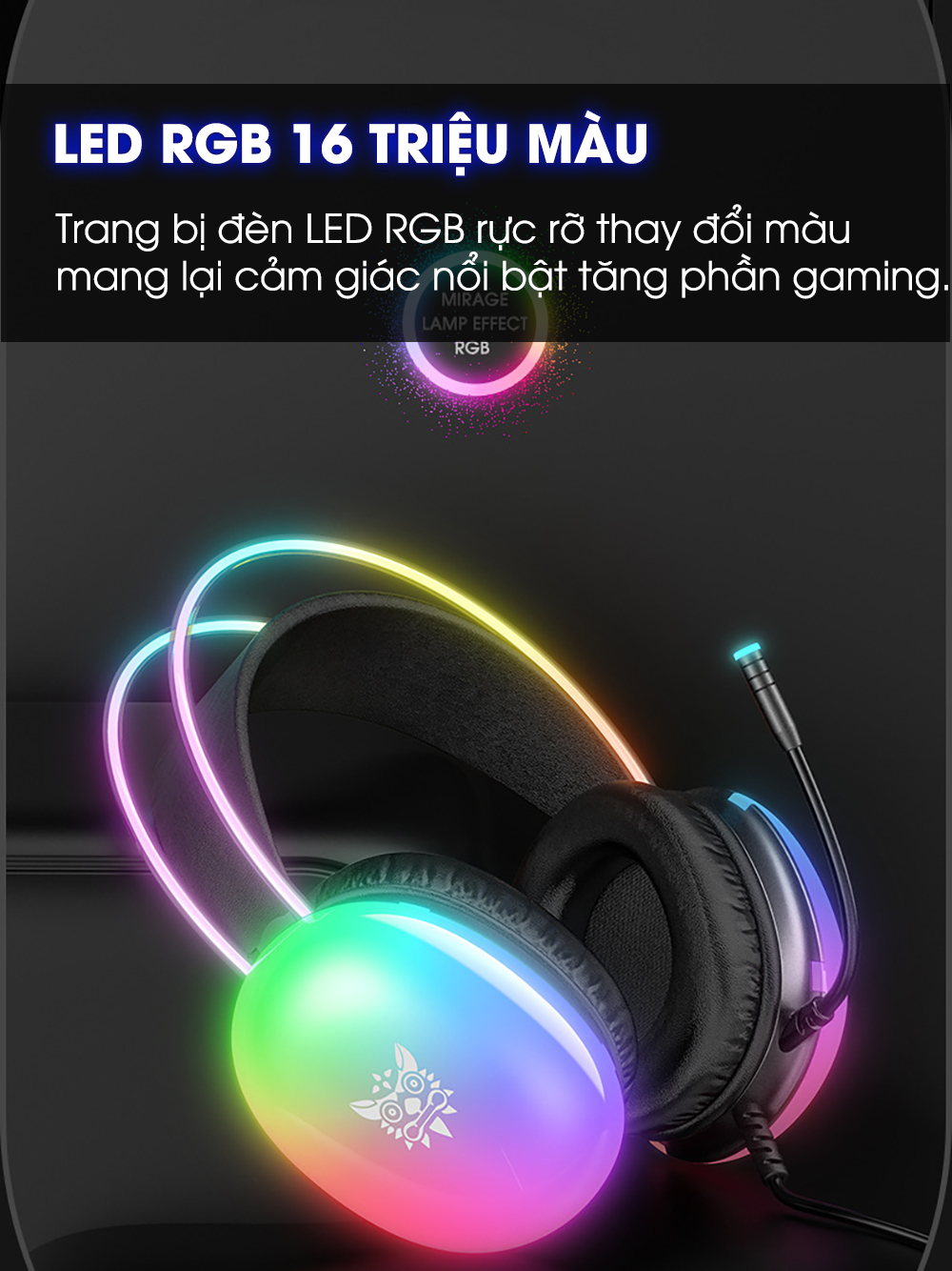 Tai nghe chụp tai có dây SIDOTECH ONIKUMA X25 gaming led RGB đẹp âm thanh vòm 3D 7.1 có mic ...