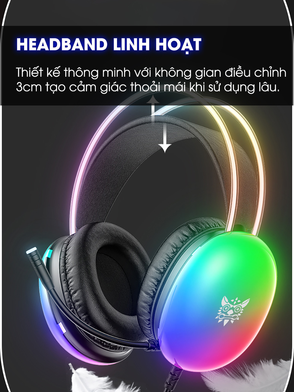 Tai nghe chụp tai có dây SIDOTECH ONIKUMA X25 gaming led RGB đẹp âm thanh vòm 3D 7.1 có mic ...
