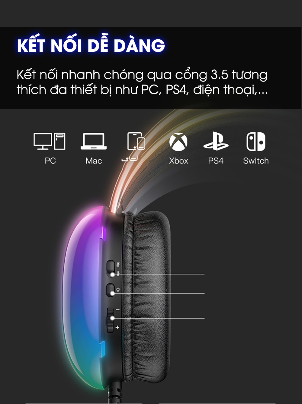 Tai nghe chụp tai có dây SIDOTECH ONIKUMA X25 gaming led RGB đẹp âm thanh vòm 3D 7.1 có mic ...