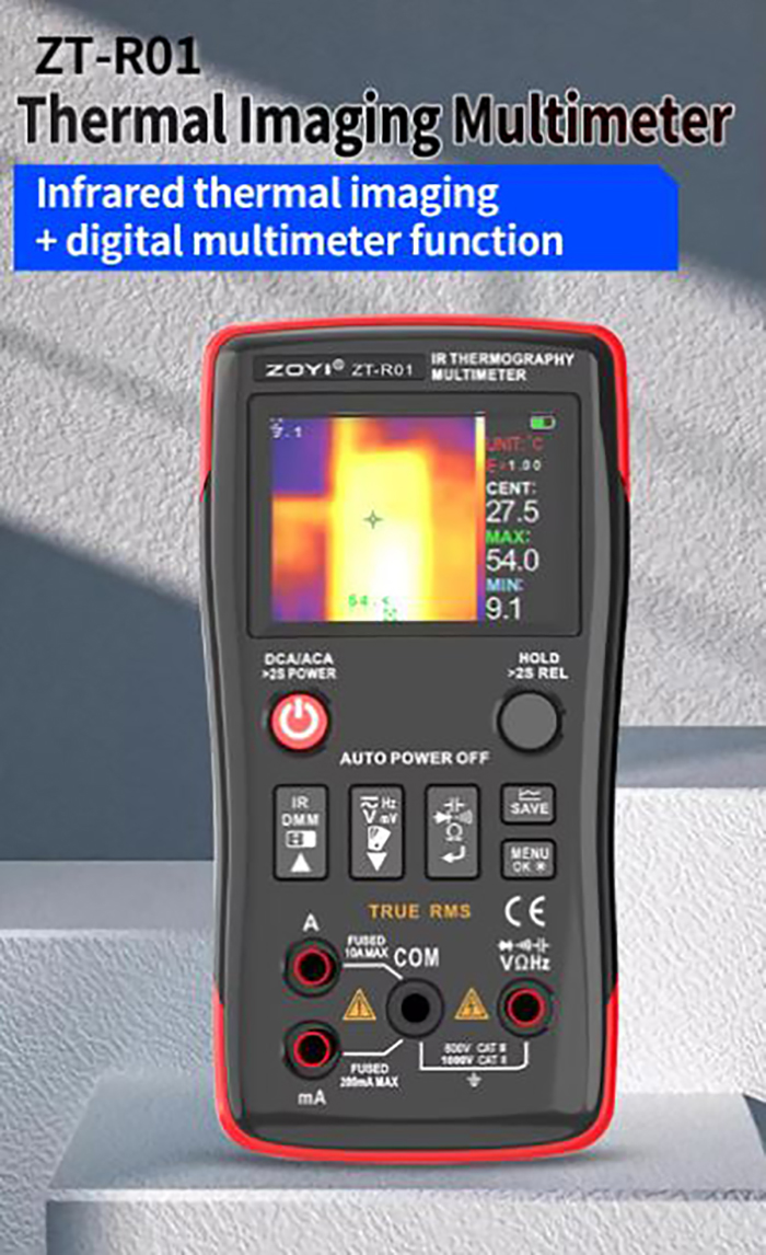 Đồng hồ vạn năng hồng ngoại Zoyi ZT-R01, màn hình TFT 2.4 inch,dải ...