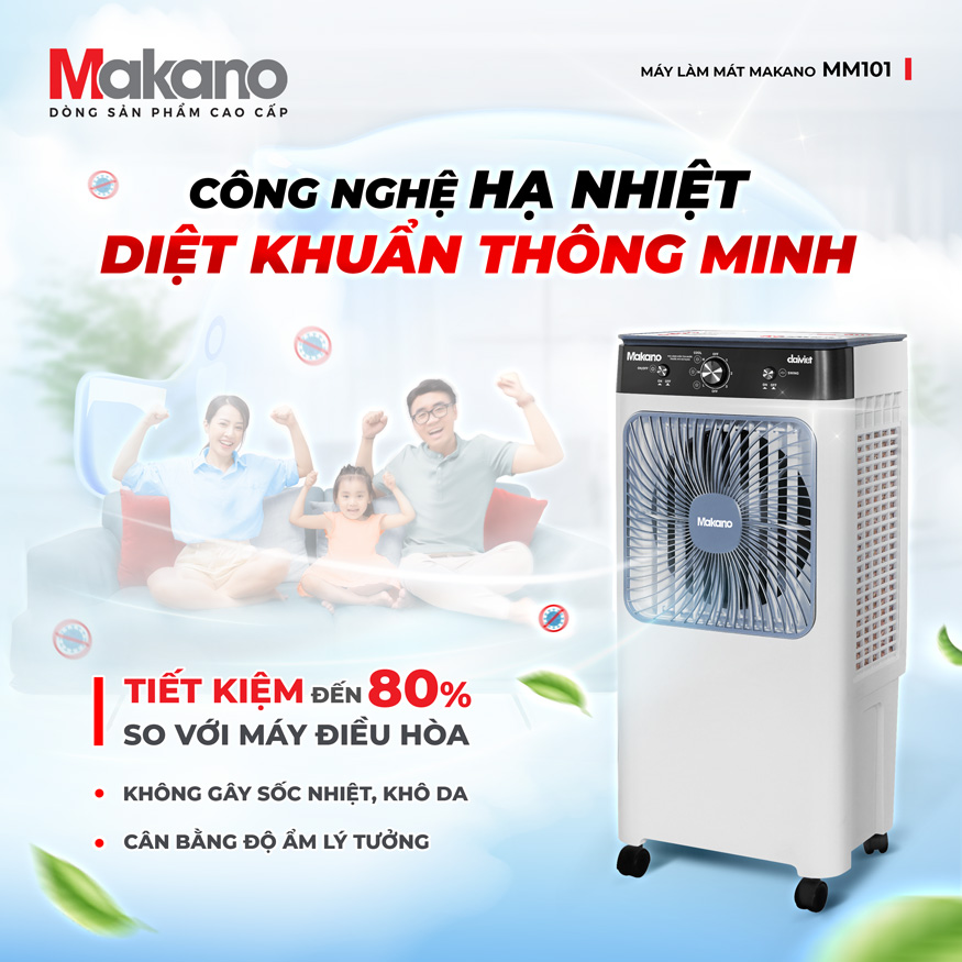 Máy Làm Mát Makano MM101 Diện Tích Làm Mát Đến 30m2 Công Nghệ Ag+ Giảm ...