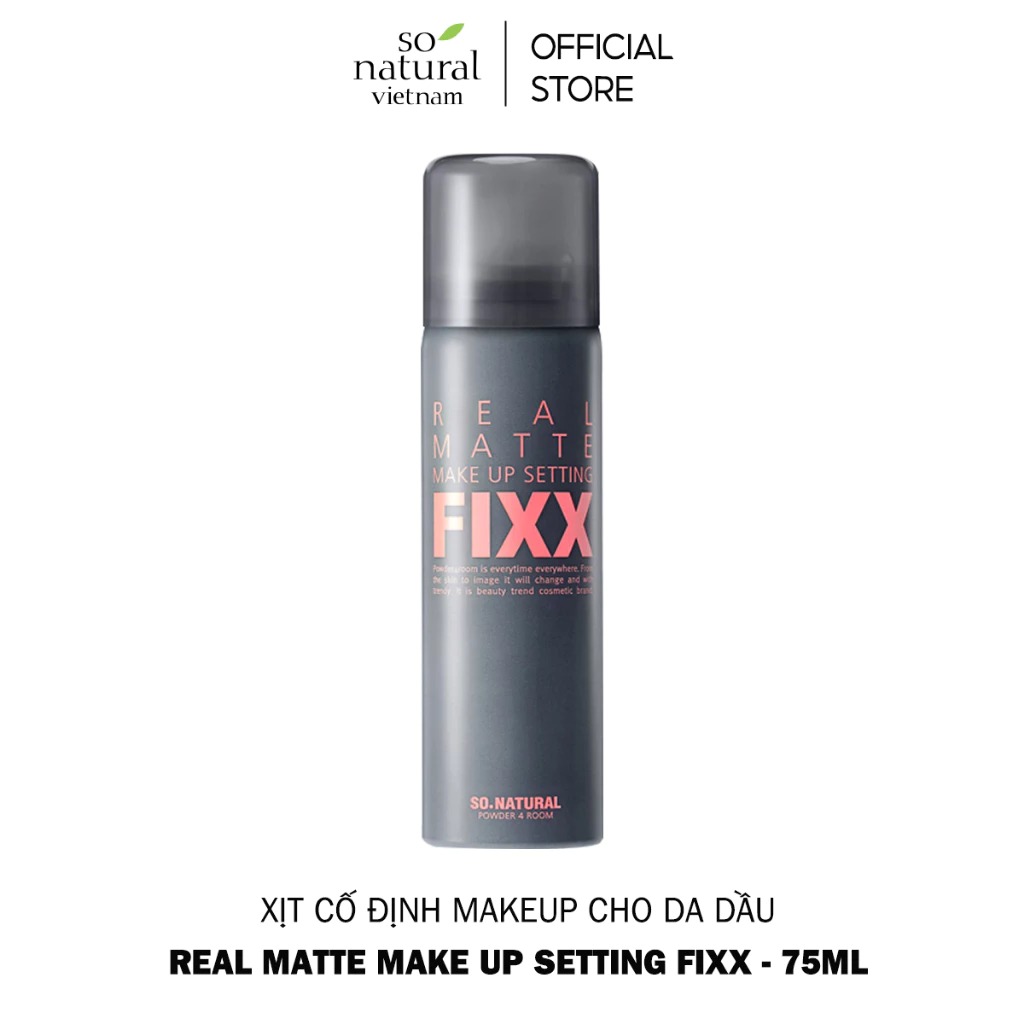 Xịt Khóa Nền Make Up cho Da Dầu Real Matte Makeup Setting Fixx 75ml ...