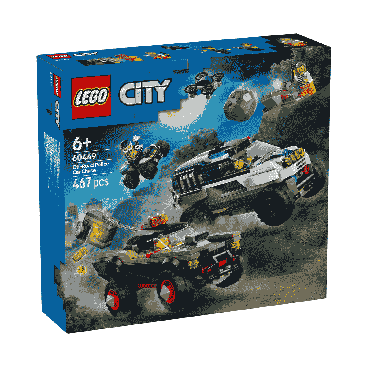 LEGO CITY 60449 Đồ Chơi Lắp Ráp Truy Đuổi Cảnh Sát Xe Địa Hình (467 chi ...