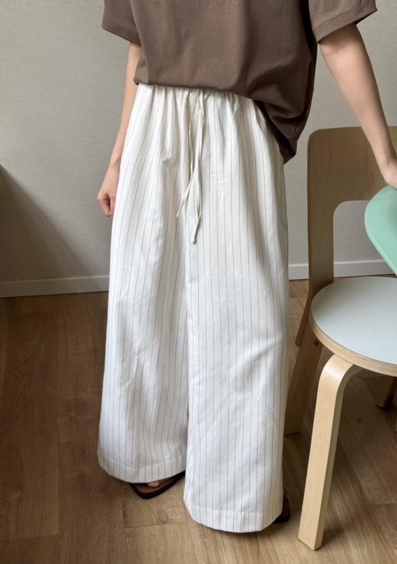 Quần dài linen kẻ sọc lưng thun | 𝐒𝐎𝐌𝐒 | 𝐍𝐨𝐦𝐚𝐝 𝐏𝐚𝐧𝐭𝐬 | Shopee Việt Nam