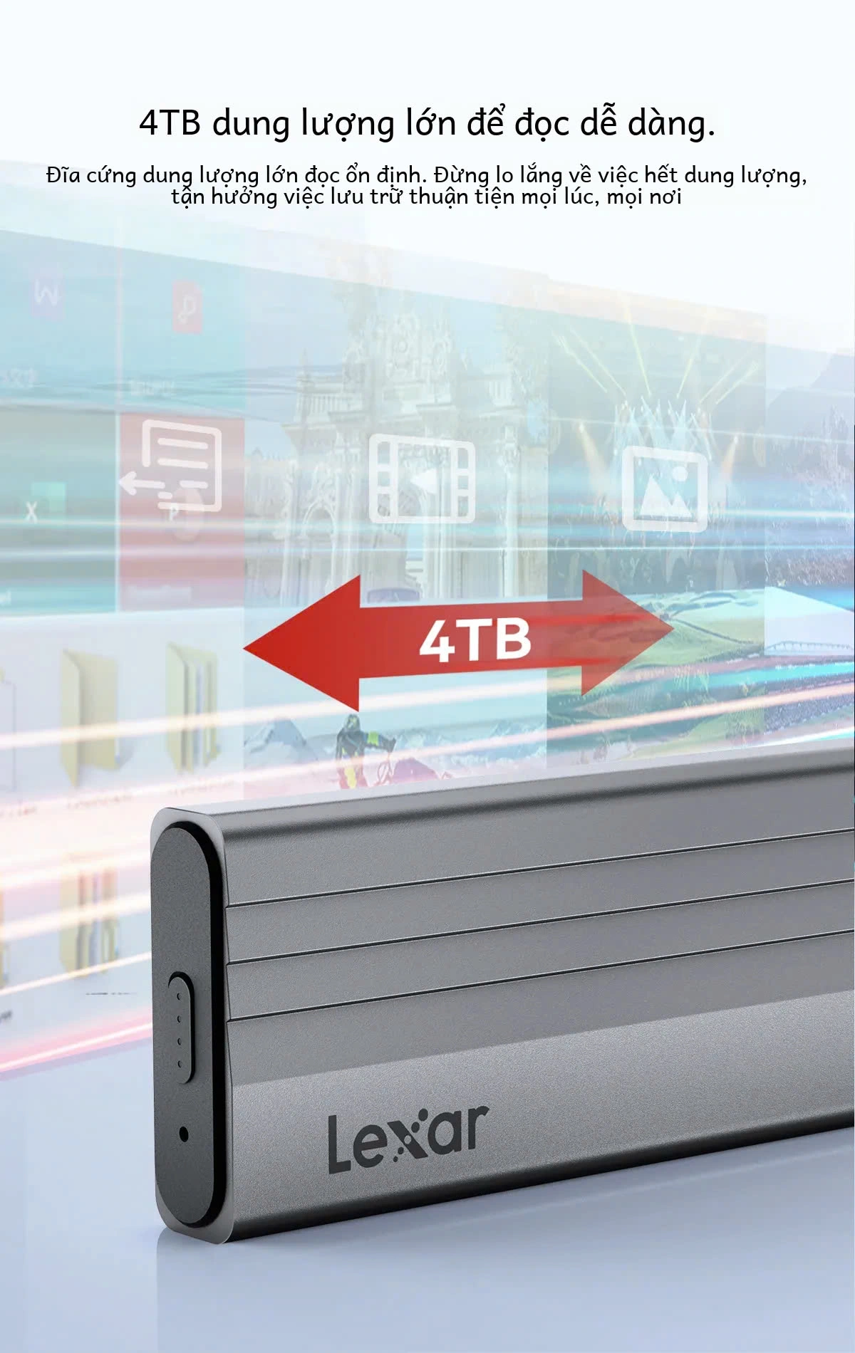 Box SSD M2 NVME Lexar E300 | Chuẩn USB 3.2 Gen 2 | 10Gbps | Vỏ nhôm bền bỉ | Bảo hành 1 năm ...