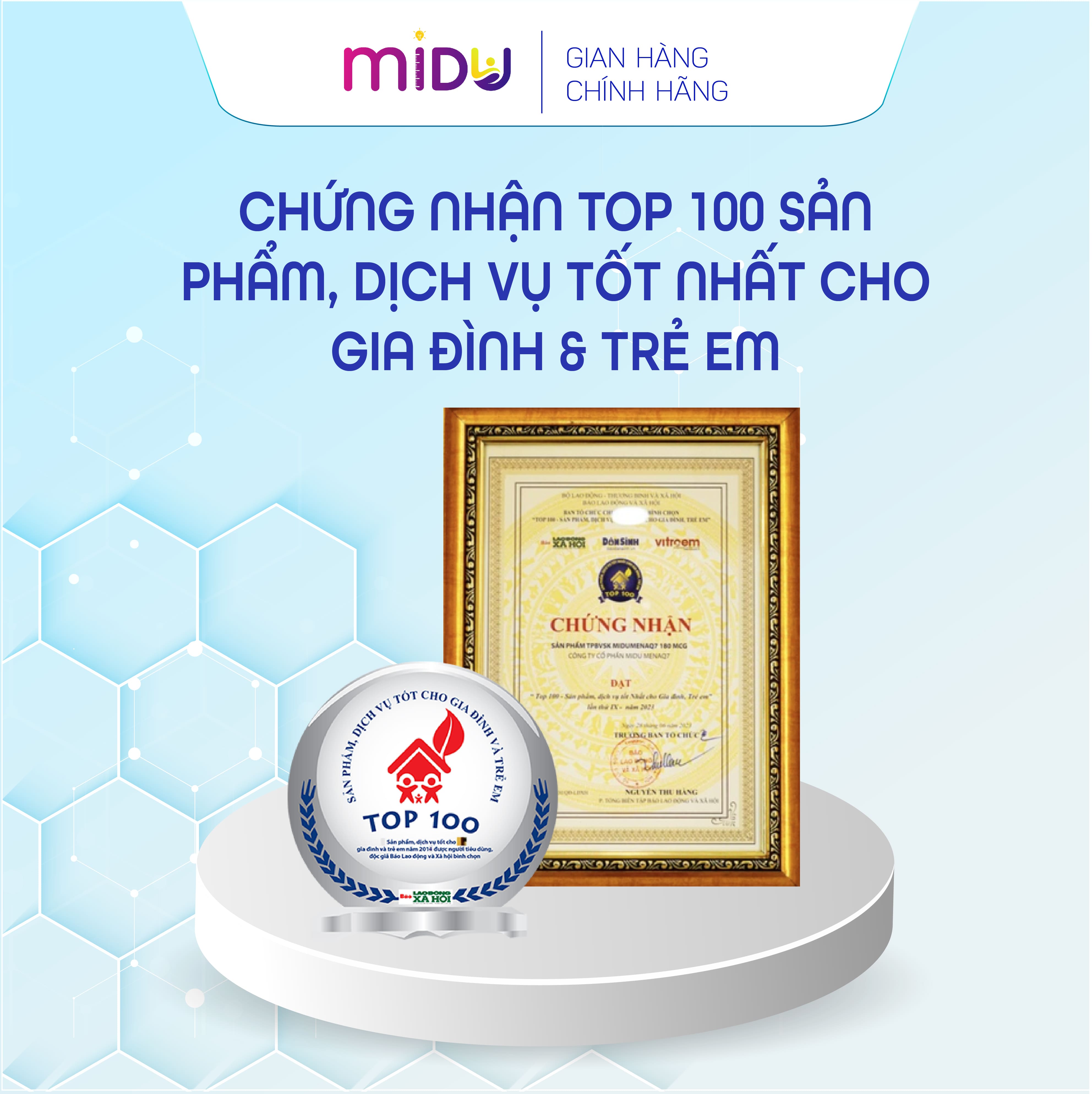 Midu MenaQ7 K2 45mcg – Bổ Sung Canxi,K2, D3 Hỗ Trợ Phát Triển Chiều Cao ...