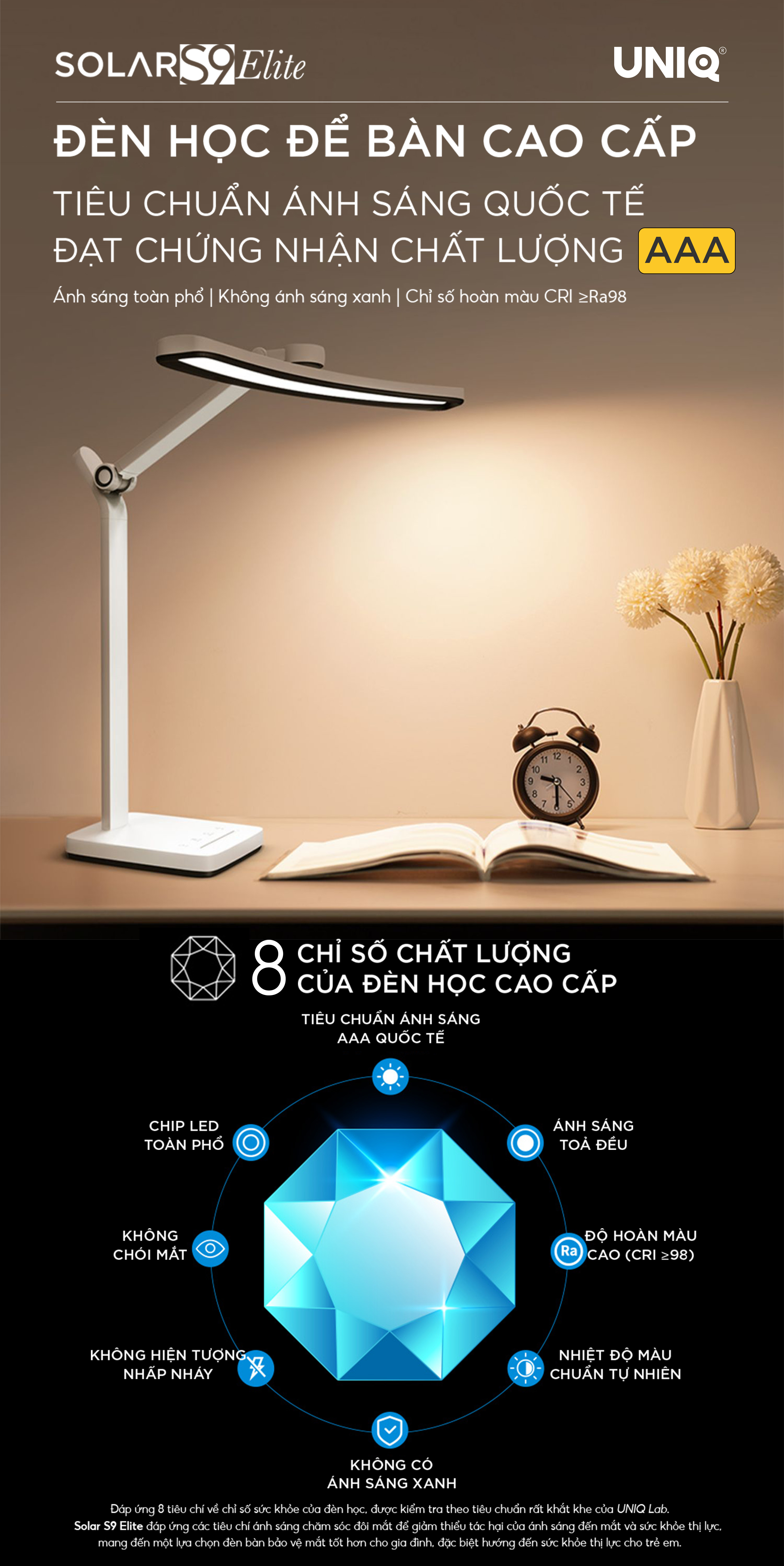 Đèn led để bàn làm việc cao cấp UNIQ Solar S9 Elite đèn học đọc sách ...