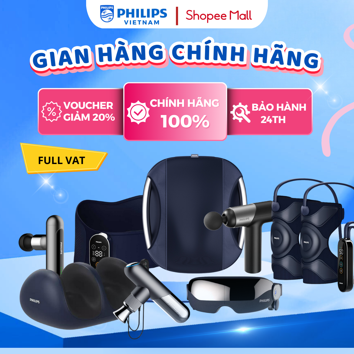 Máy Massage Vùng Chân PHILIPS 6331 - 2 Chế Độ Massage - Chườm Ấm Hiệu ...