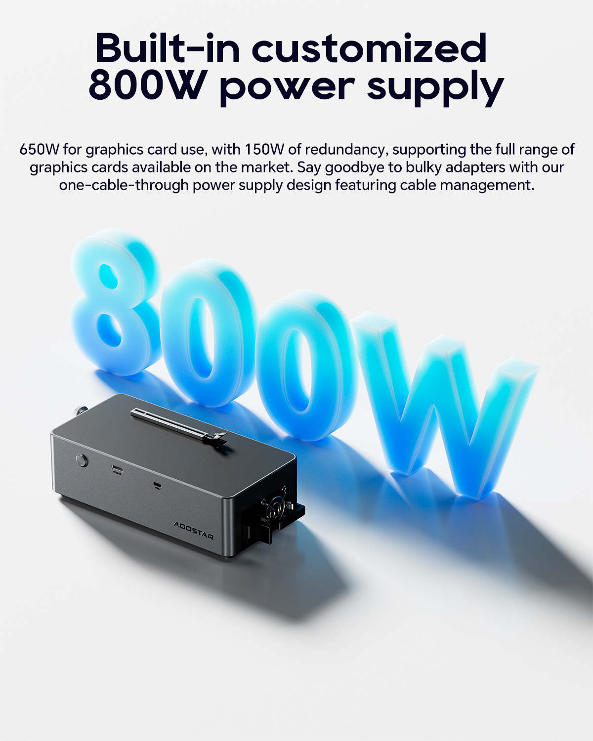 eGPU AooStar AG01/AG02 v2 Platinum 800W 80Plus Thunderbolt3/4 USB4 ...