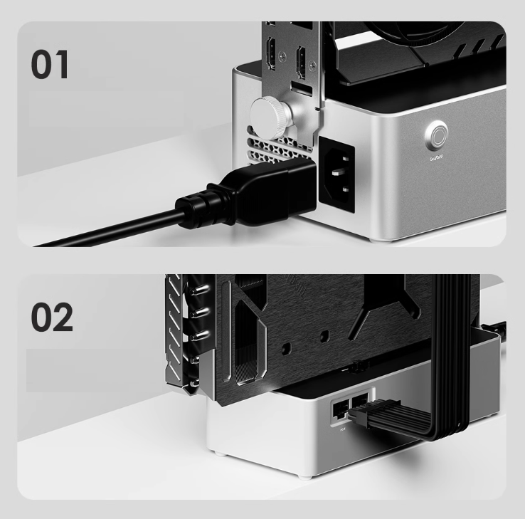 eGPU AooStar AG01/AG02 v2 Platinum 800W 80Plus Thunderbolt3/4 USB4 ...
