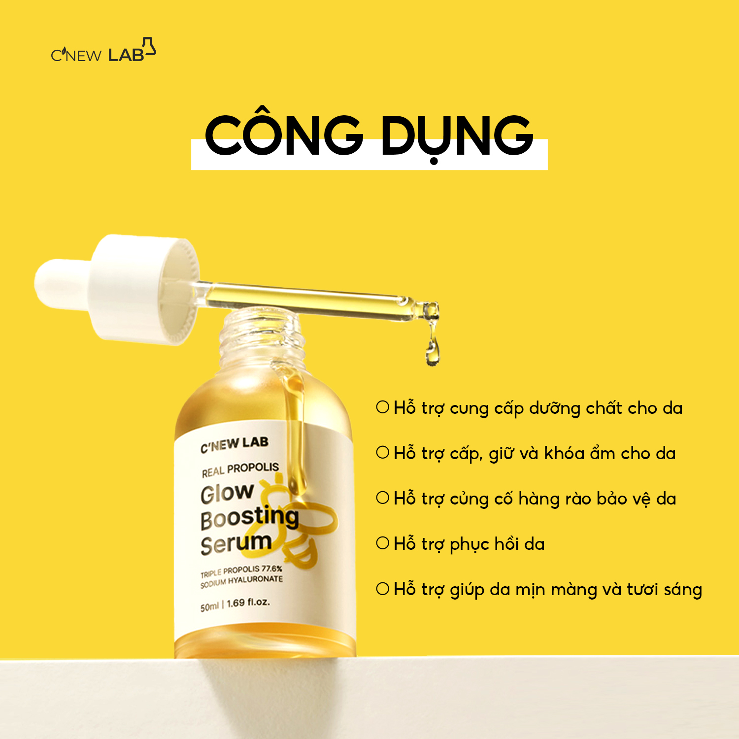 Serum phục hồi da Keo Ong C'NEW LAB làm dịu và dưỡng căng bóng sáng da C'NEW LAB (50ml) | Shopee ...