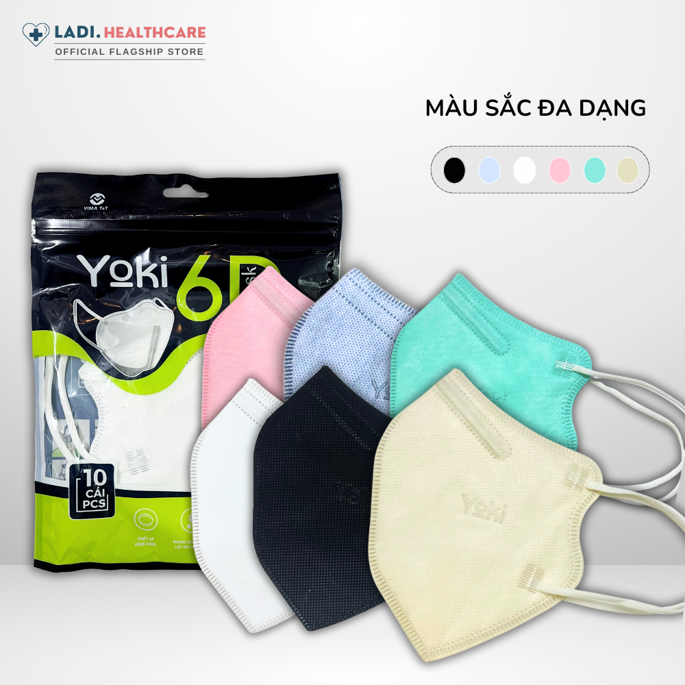 [SET 50Cái] Khẩu trang 6D YOKI Mask, Khẩu trang y tế 2.5PM kháng khuẩn ...