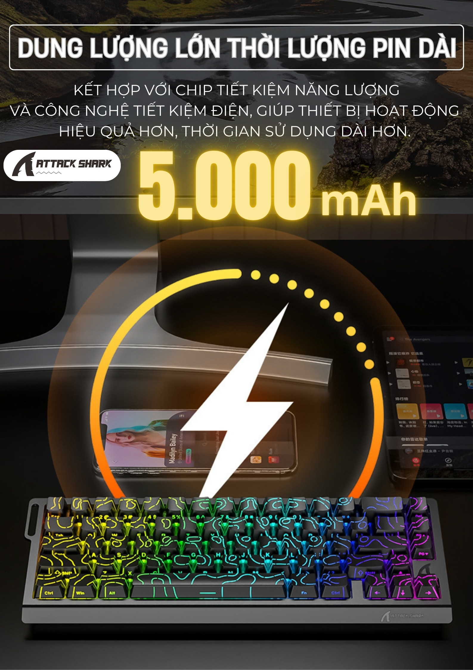 Bàn Phím Cơ Attack Shark X68 Pro HE - Công Nghệ Hall Effect, 3 Chế Độ ...