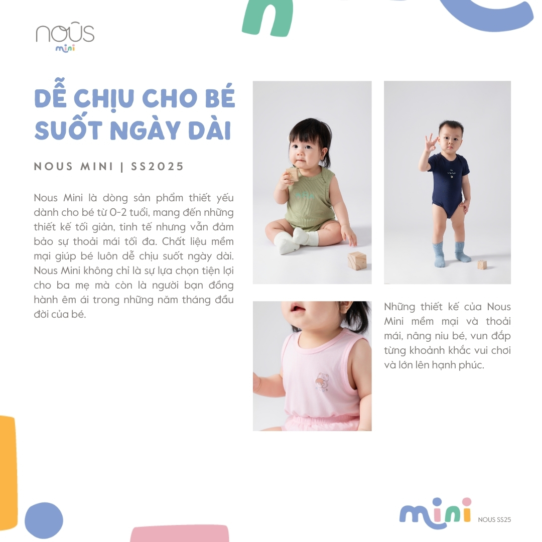 Nous Baby Bộ quần áo ba lỗ cho bé in họa tiết chất liệu mềm mát an toàn ...