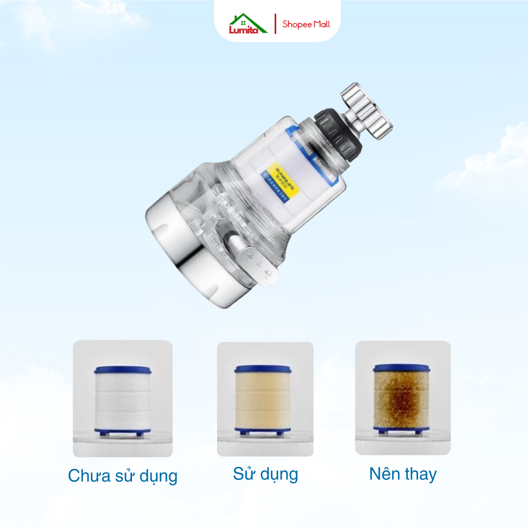 Combo 10 lõi lọc nước LUMITA đầu lọc nước rửa bát, vòi rửa chén tăng áp ...