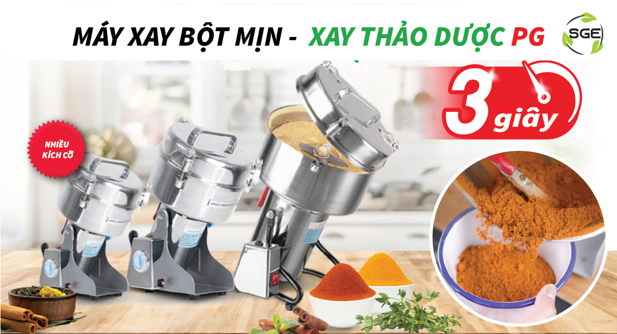[SALE NOEL] Máy Xay Bột mịn/ máy xay dược liệu, thực phẩm khô PG SGE có ...