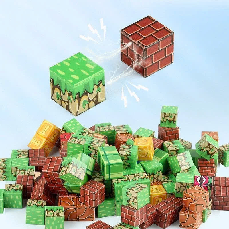 [Tặng nhân vật] Set 100 Khối Block Minecraft Nam Châm Từ Tính Đồ Chơi ...