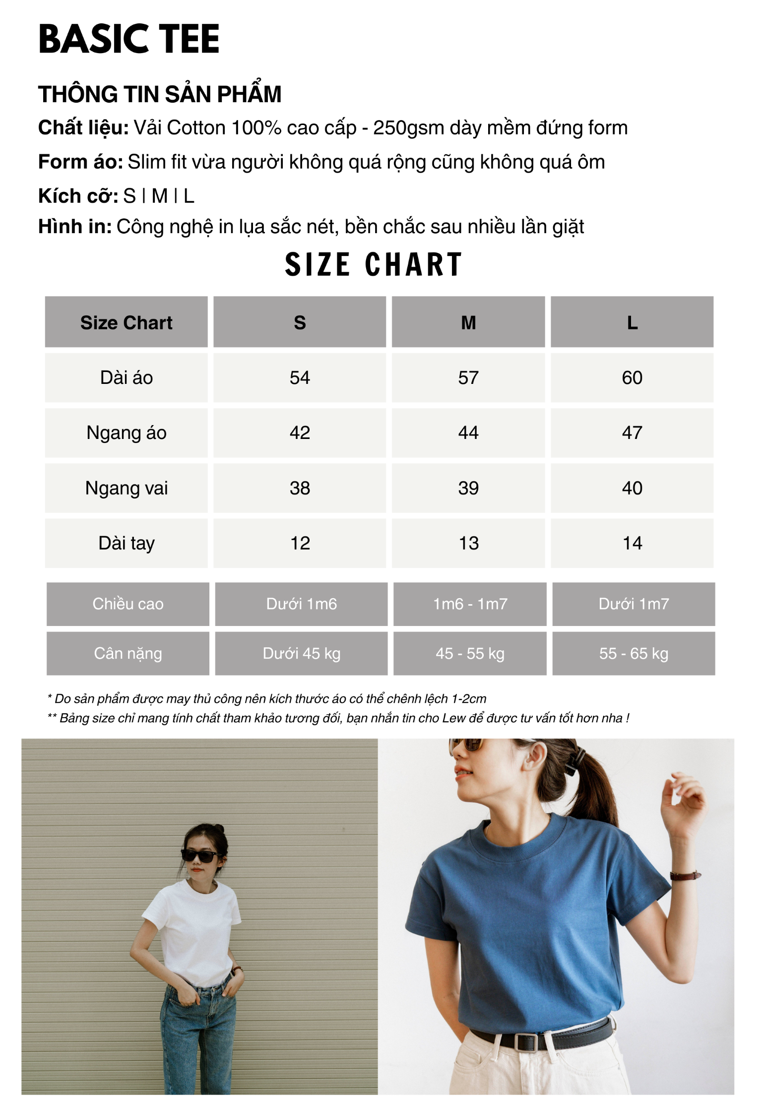 Áo thun nữ baby tee, áo thun trơn cotton BASIC TEE Trắng Tshirt - Lew ...